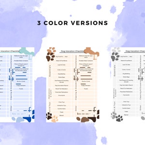 Dog Vacation Checklist | Printable PDF, Printable Dog Checklist, Canine ...