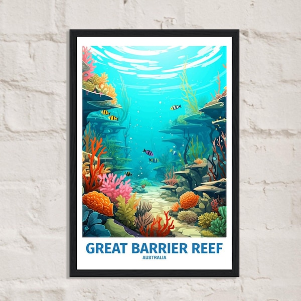 Great Barrier Reef Travel Poster - Etsy