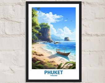 Phuket Thailand Art Line Drawing Print Illustration of Phuket - Etsy