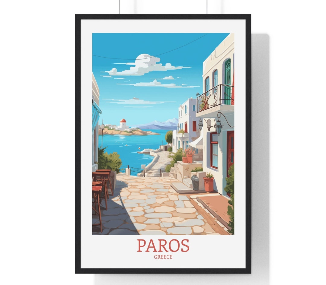 Paros Greece Travel Poster Wall Art Paros Wall Home Decoration - Etsy