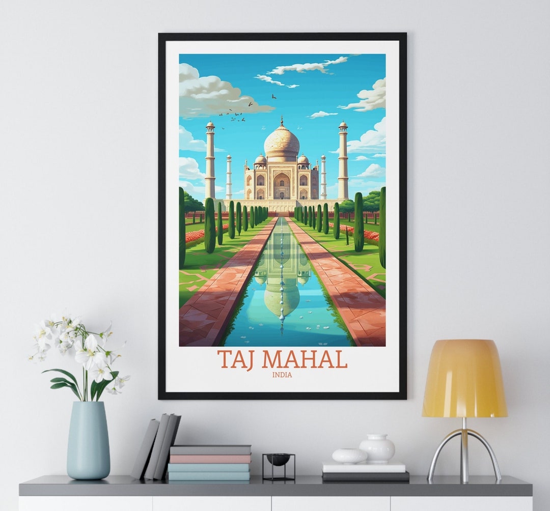 Taj Mahal India Travel Poster Wall Art Taj Mahal Wall Home - Etsy