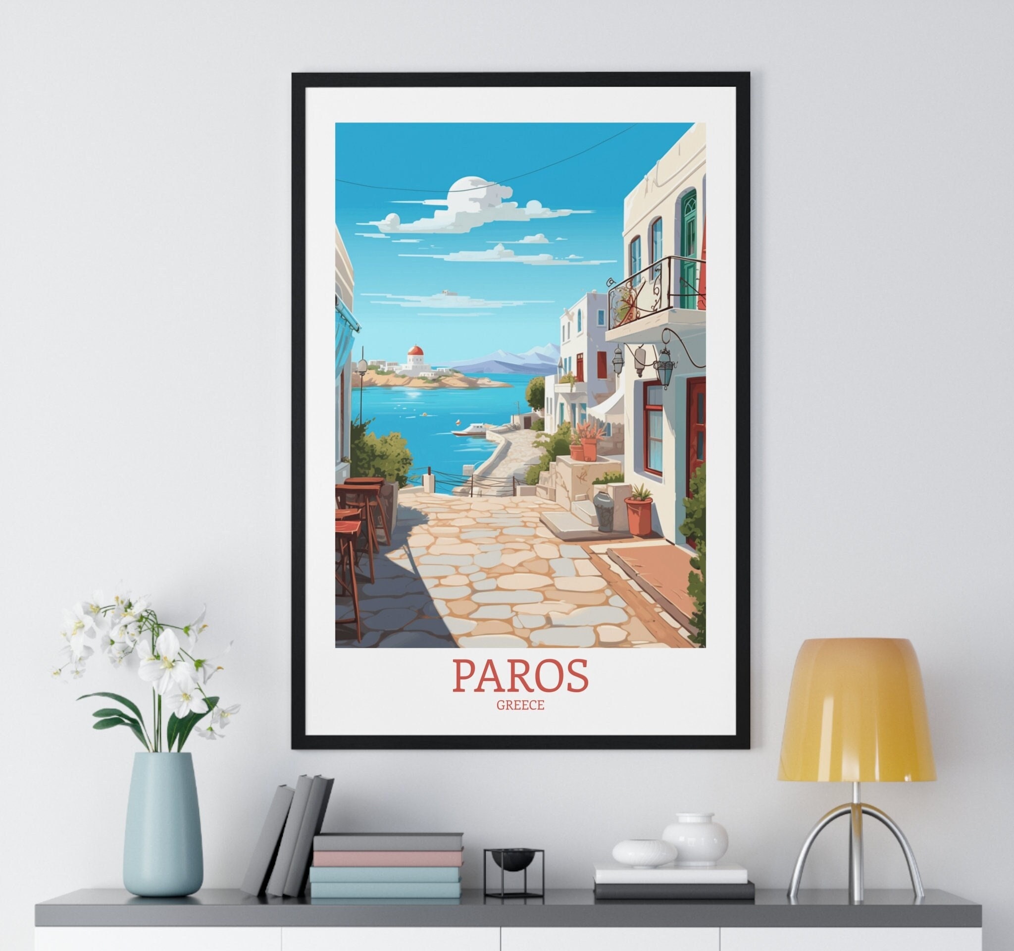 Paros Greece Travel Poster Wall Art Paros Wall Home Decoration - Etsy