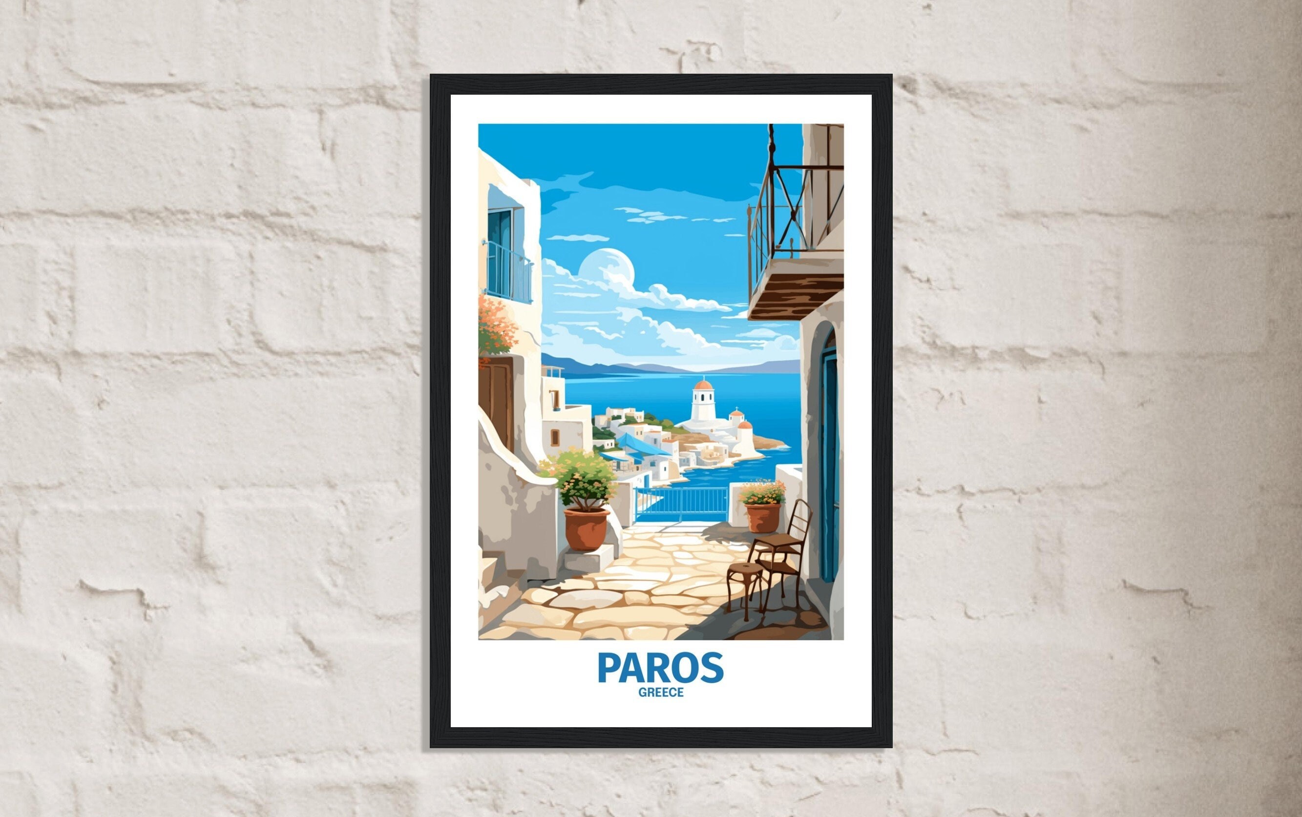 Paros Greece Travel Poster Wall Art Print Paros Wall Home - Etsy