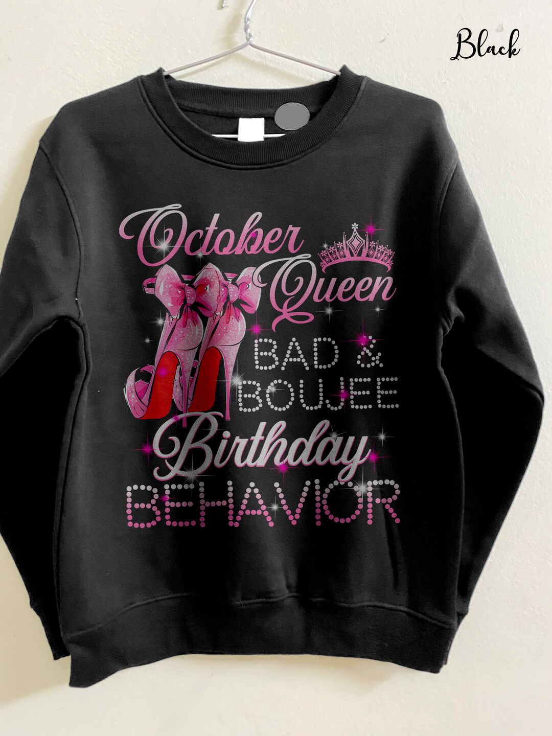 Custom October Birthday Queen T-shirt September Girl - Etsy