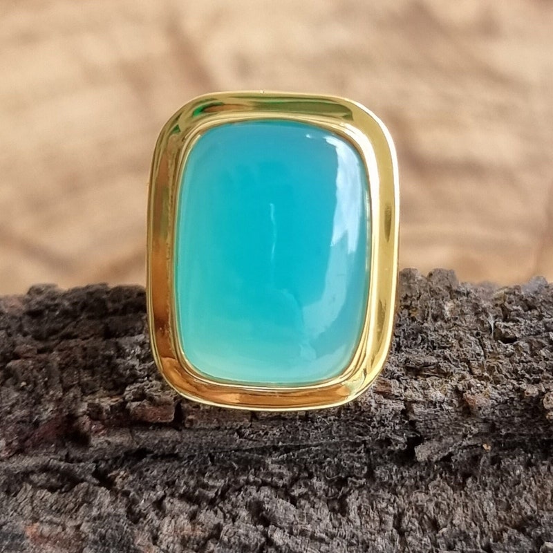 Chalcedony Ring - Etsy