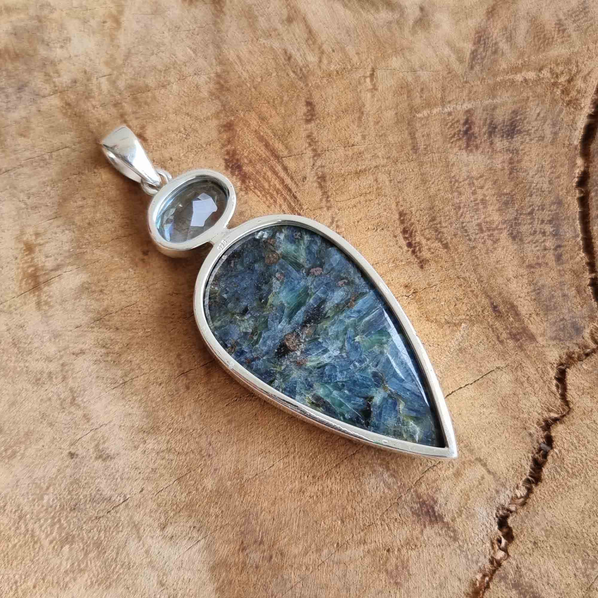 Neon Blue Apatite Pendant 925 Sterling Silver Pendant Apatite Gemstone ...