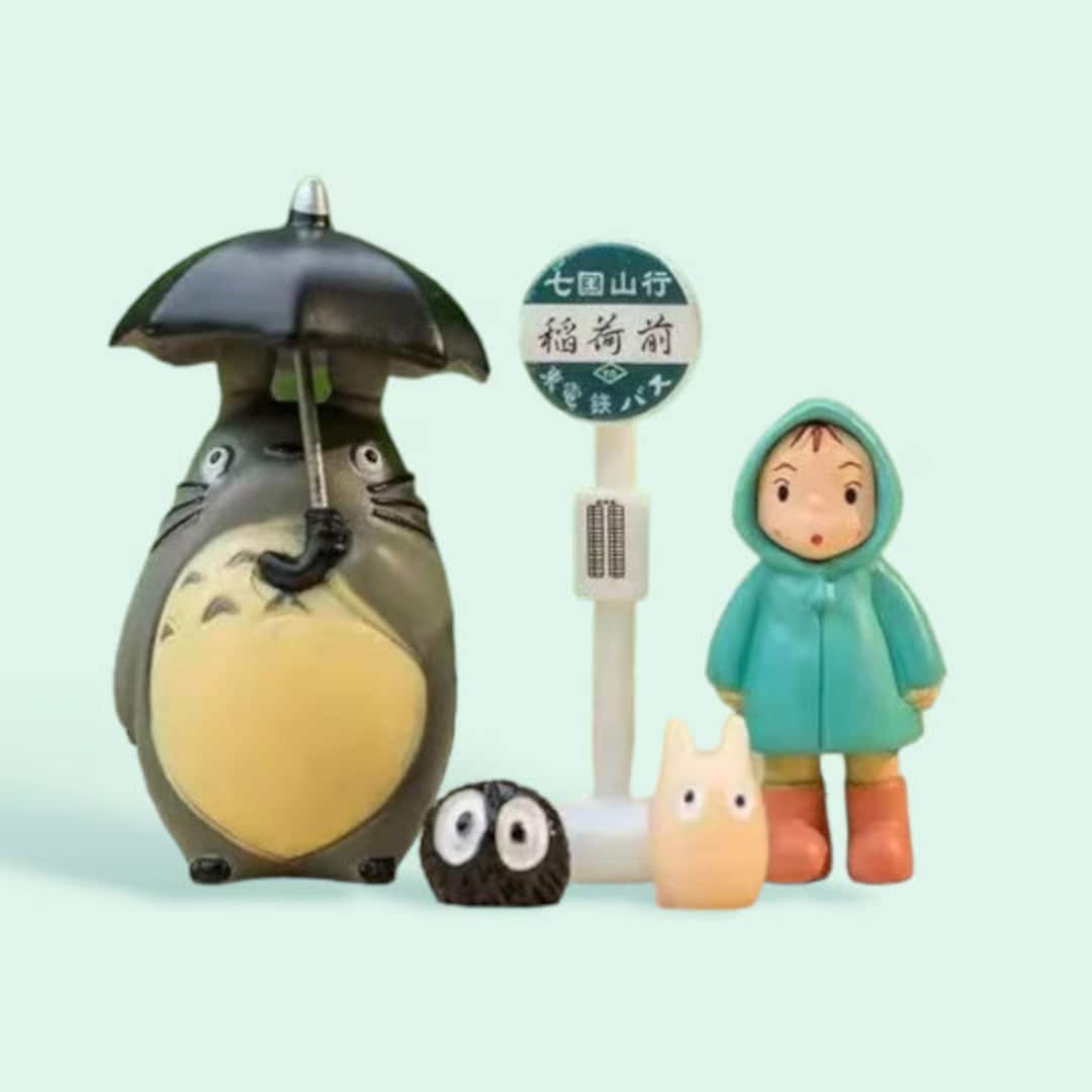 Cute Japanese Anime Totoro Bus Stop Miniatures - Etsy