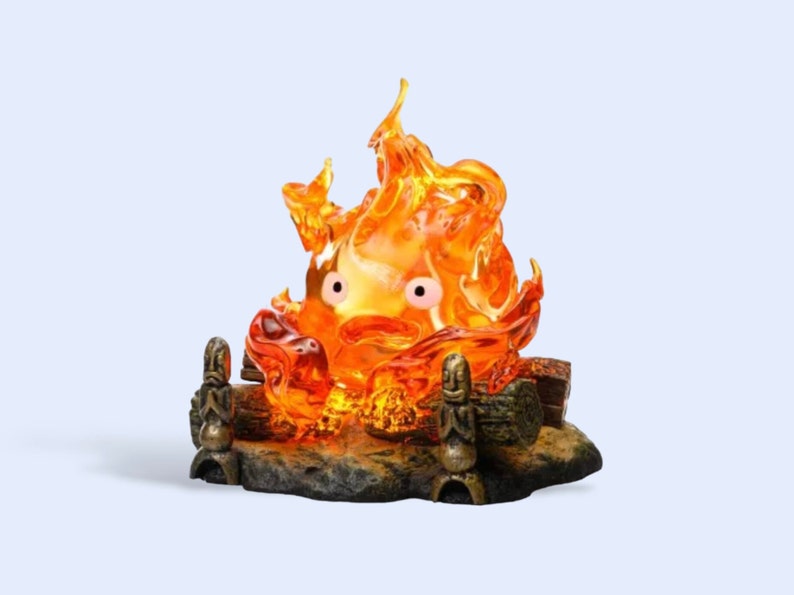 LIMITED STOCK Special Calcifer Figurine Lamp Cute Japanese Anime ...