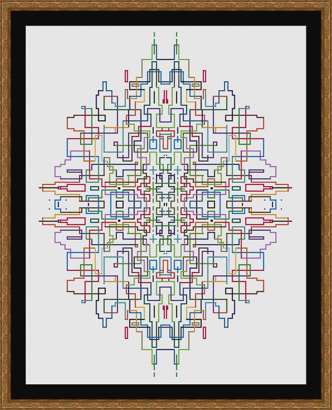 Abstract Geometric Design Cross Stitch Pattern, Without Backstitch ...