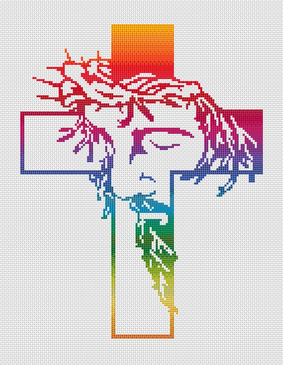 Faith Cross Stitch Pattern, Jesus Cross , Christian, Proverb & Citation ...