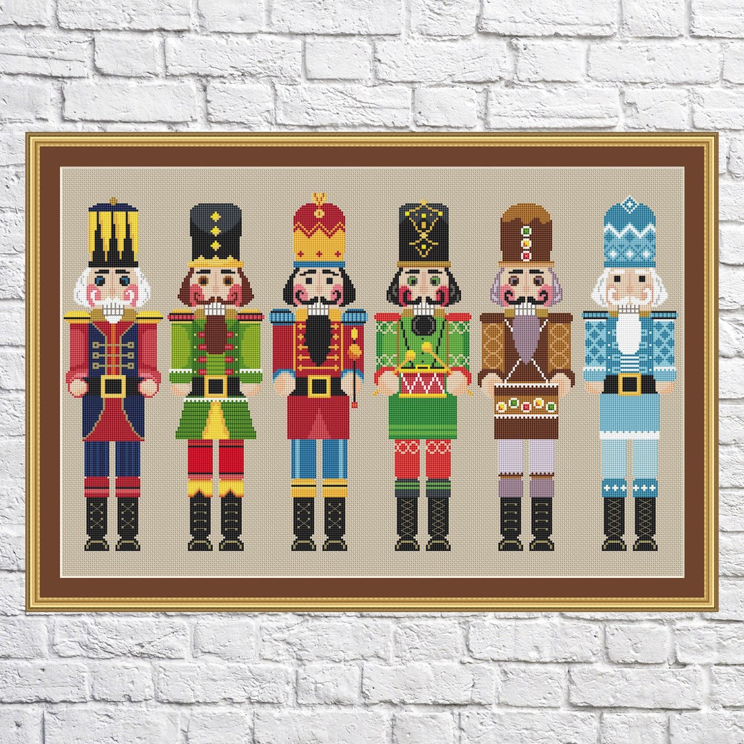 Christmas Nutcrackers Cross Stitch Pattern, Tale Soldier Christmas ... Christmas Nutcrackers Cross Stitch Pattern, Tale Soldier Christmas ...