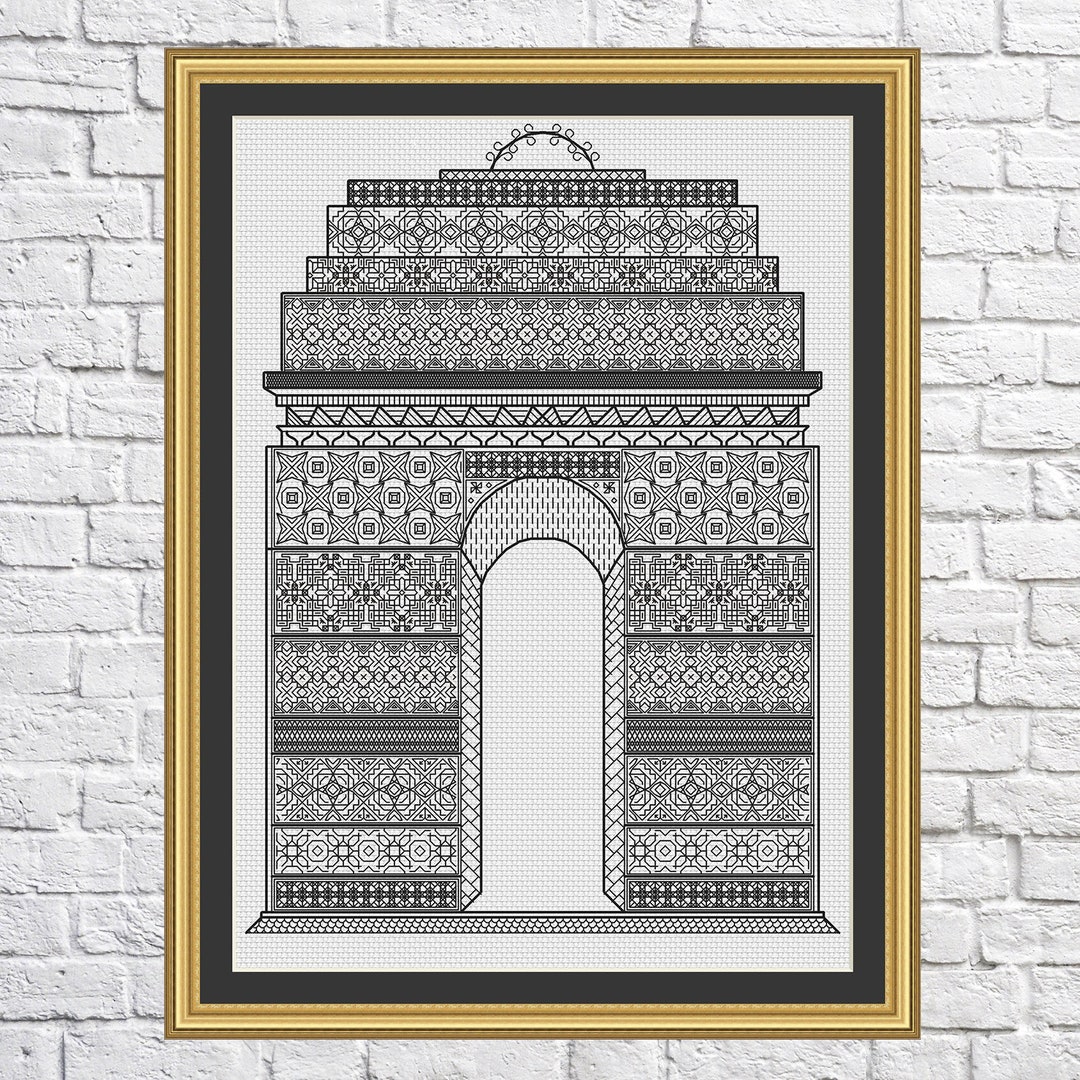 Blackwork Pattern, Monuments, Sampler, PDF, Instant Download ...