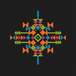 Set of 3 Aztec Design, Cross Stitch Pattern,geometric Design, Modern ...