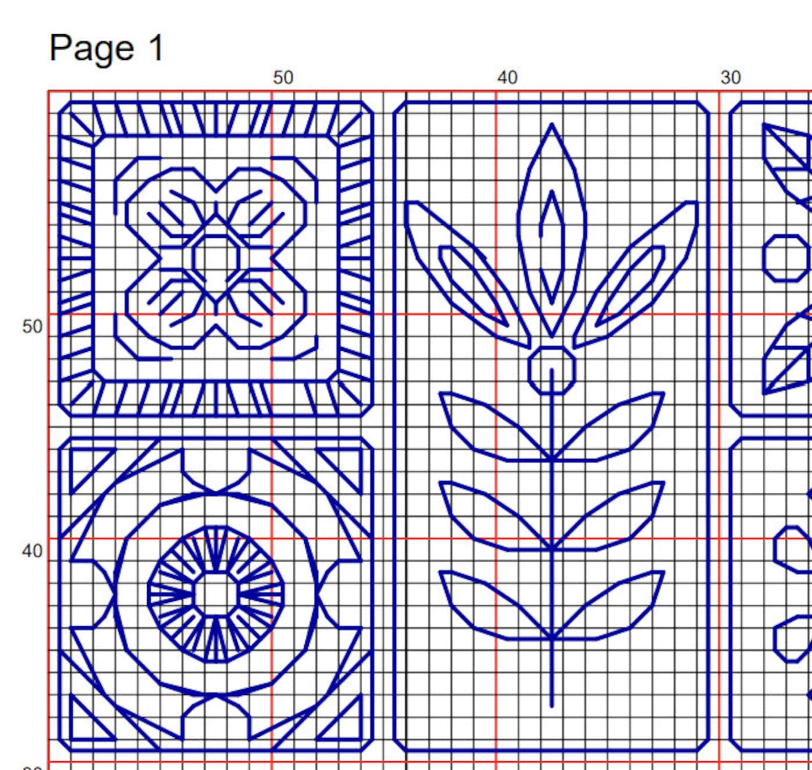 Blackwork Pattern, Flowers & Garden, Sampler, PDF, Instant Download ...