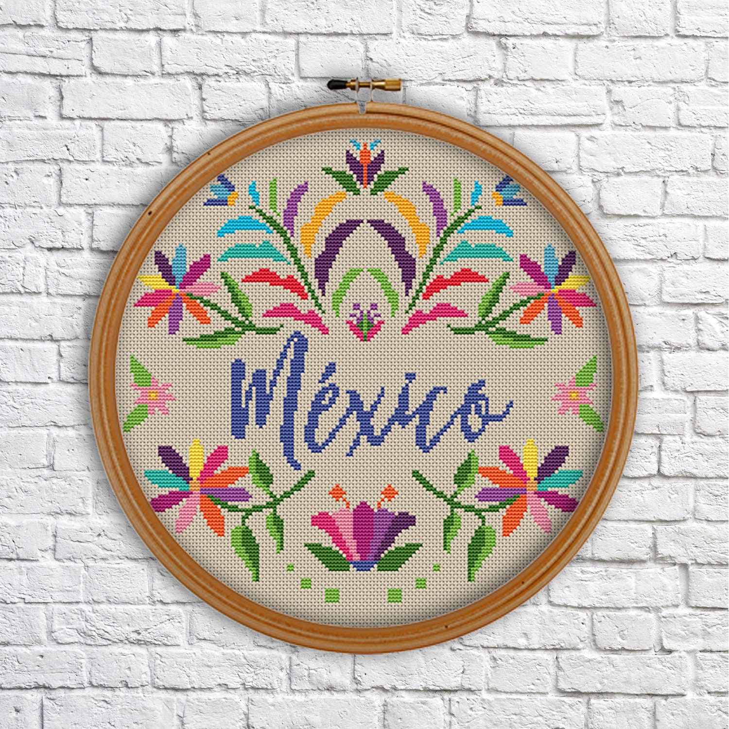 Mexico Art Cross Stitch Pattern, Love, Modern Cross Stitch, PDF ...