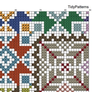 Patchwork, Cross Stitch Pattern, Geometric Design, Sampler, Rainbow ...