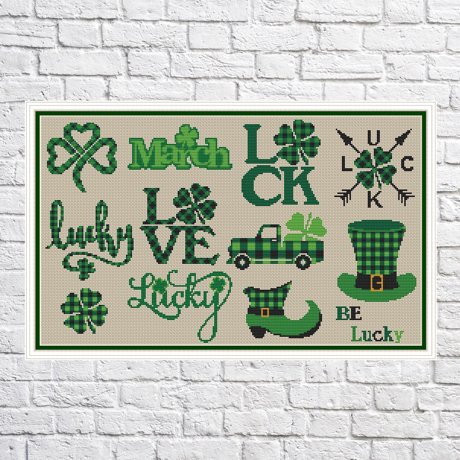 ST Patrick Cross Stitch Pattern, Luck, Modern Cross Stitch, PDF ...