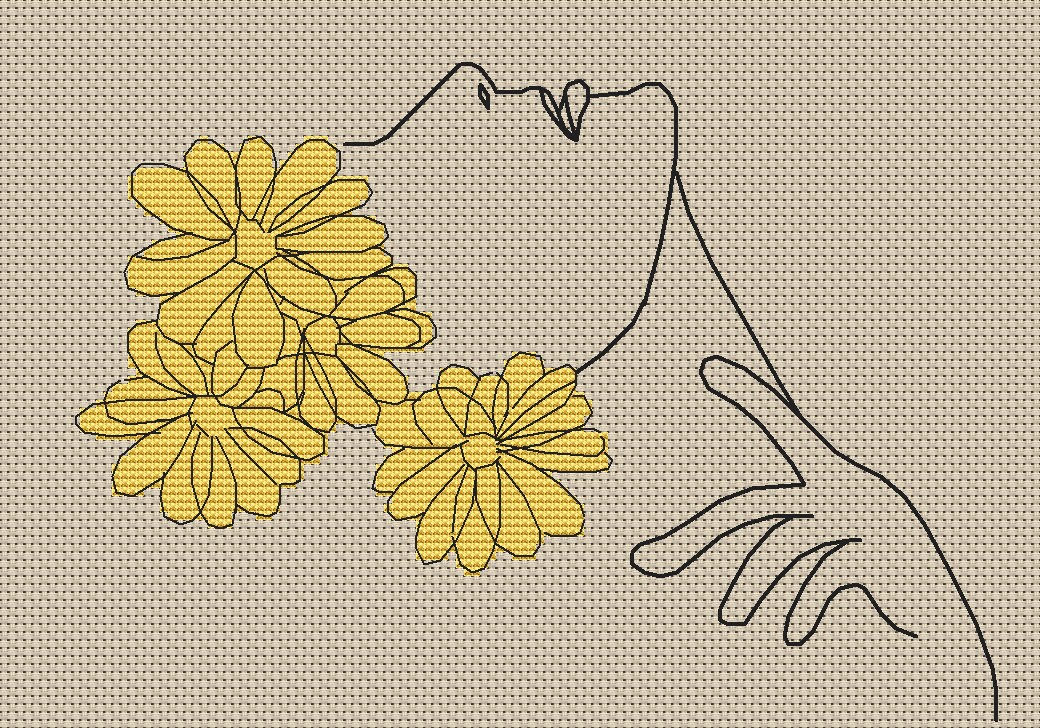 Minimal Art Cross Stitch Pattern, Modern Cross Stitch, PDF, Instant ...