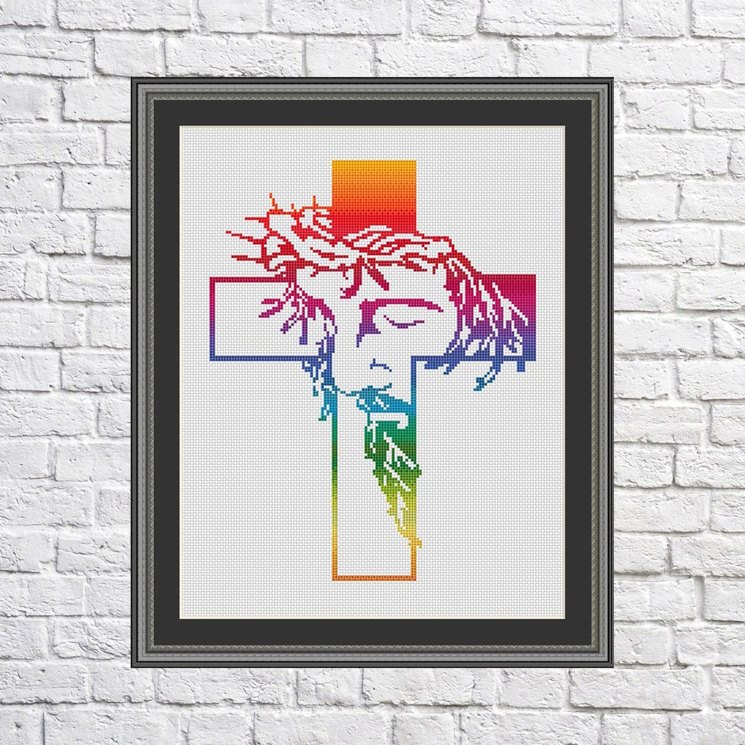 Faith Cross Stitch Pattern, Jesus Cross , Christian, Proverb & Citation ...