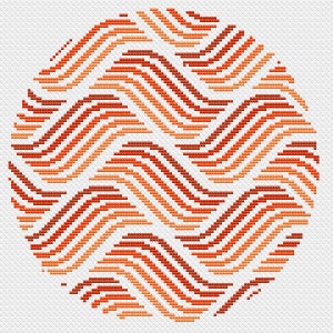 Set of 3 Geometric Design, Cross Stitch Pattern, Modern Cross Stitch ...