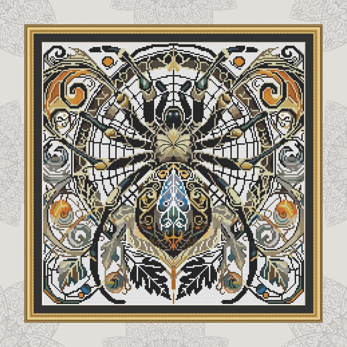 Gilded Baroque Spider, Cross Stitch Pattern, Nature, Modern Cross ...