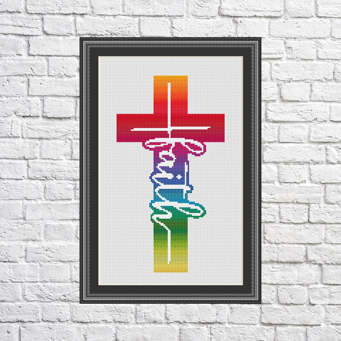 Faith Cross Stitch Pattern, Jesus Cross , Christian, Proverb & Citation ...