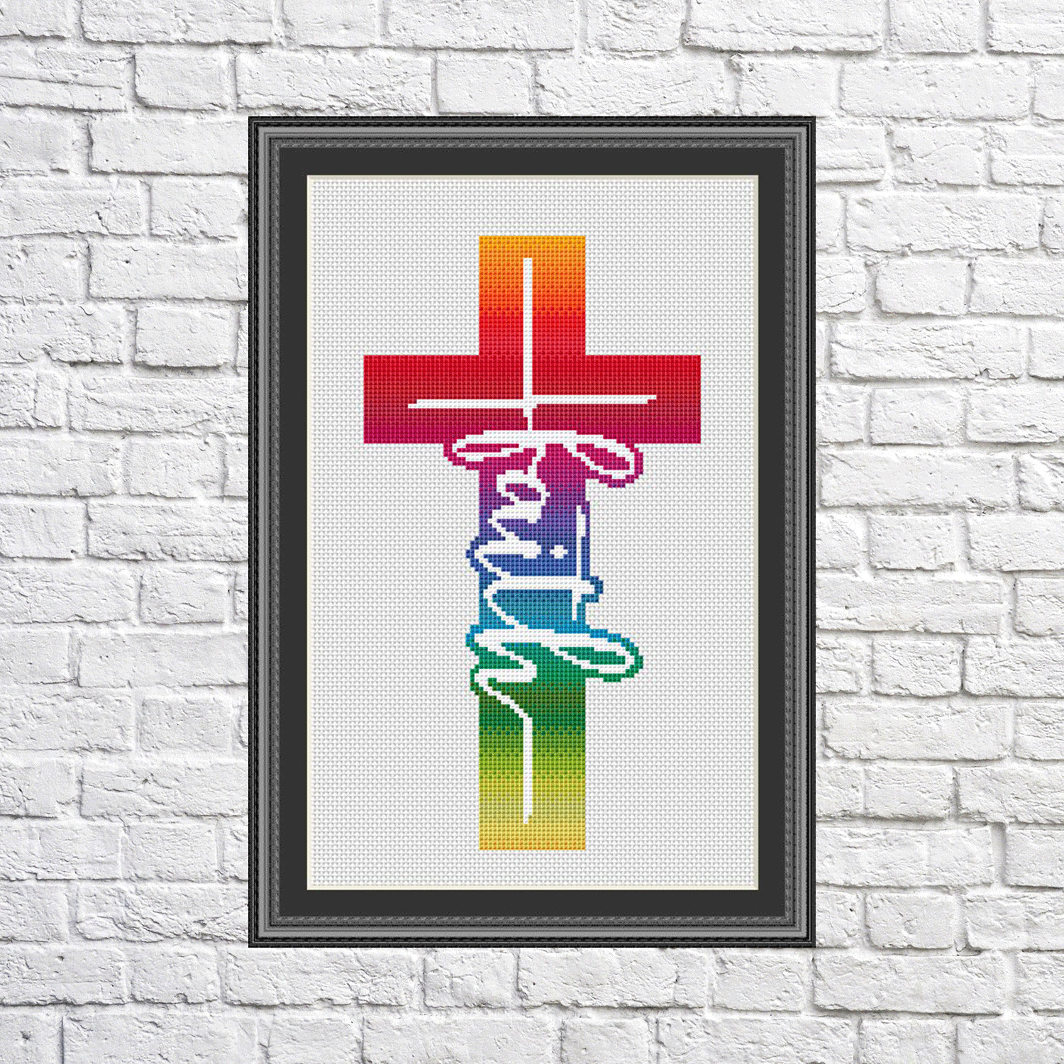 Faith Cross Stitch Pattern, Jesus Cross , Christian, Proverb & Citation ...
