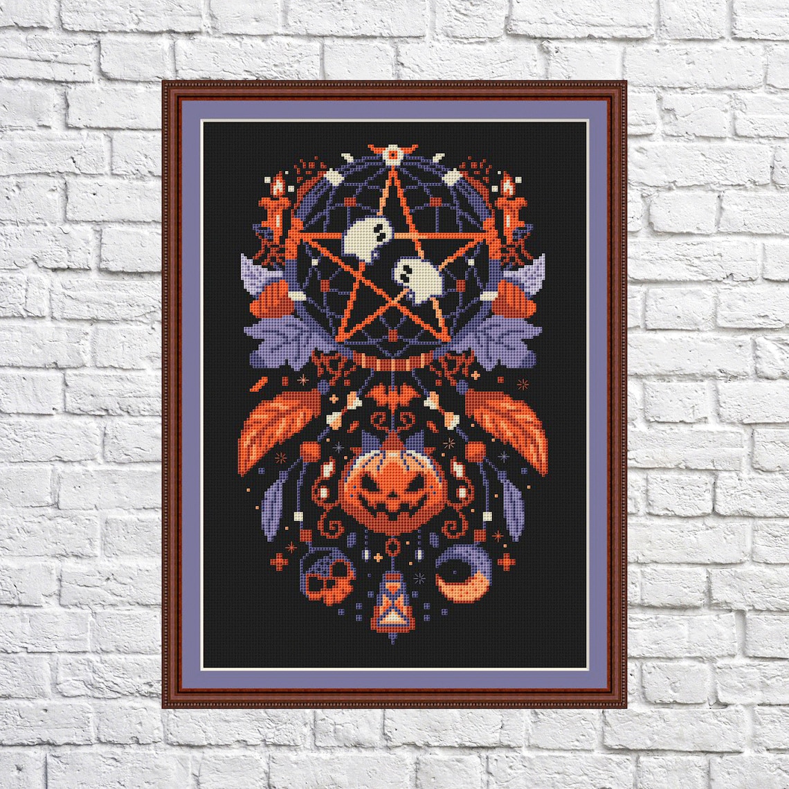 Halloween Ghost Cross Stitch Pattern Modern Cross Stitch - Etsy