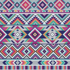 Set of 6 Aztec Design, Cross Stitch Pattern,geometric Design, Modern ...