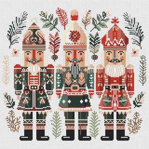 Christmas Nutcrackers Cross Stitch Pattern, Tale Soldier Christmas ...