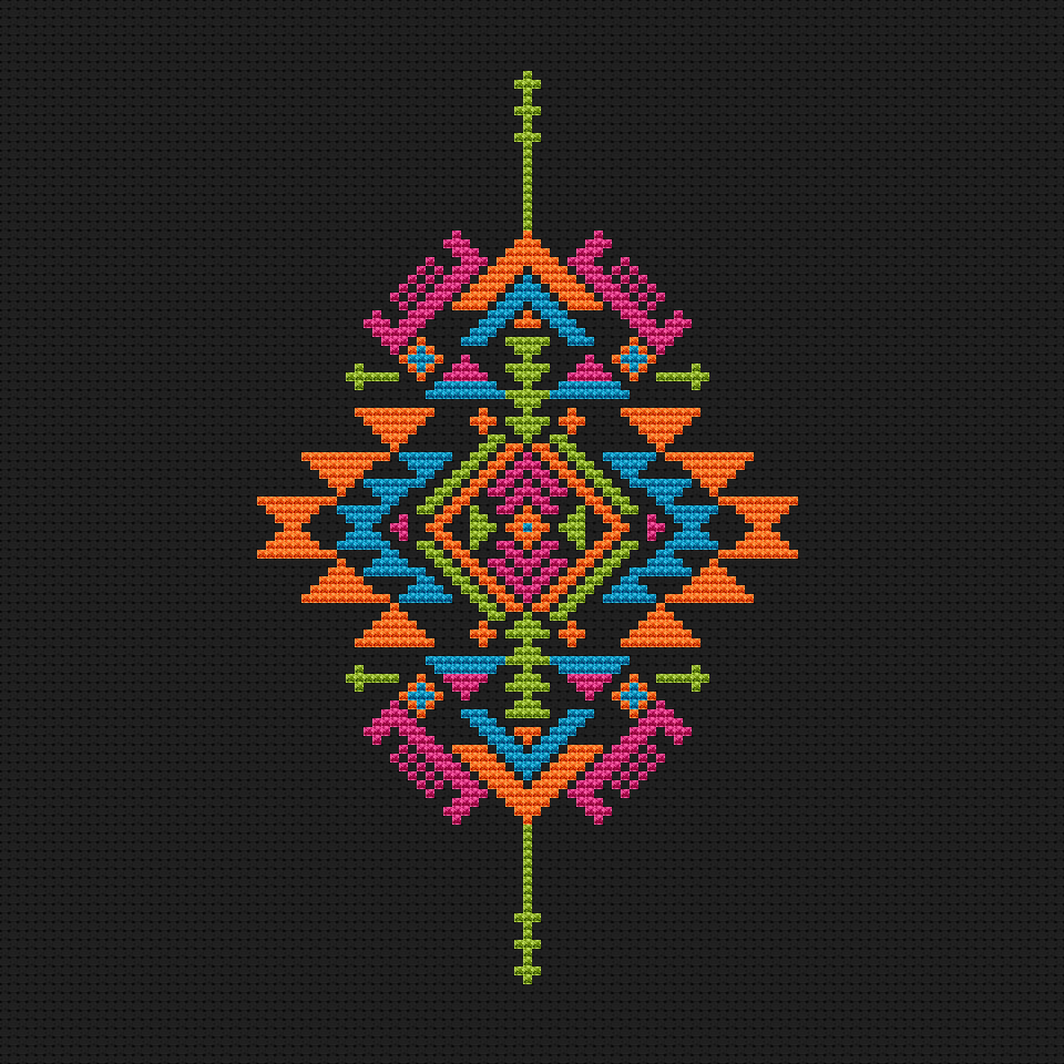 Set of 3 Aztec Design, Cross Stitch Pattern,geometric Design, Modern ...