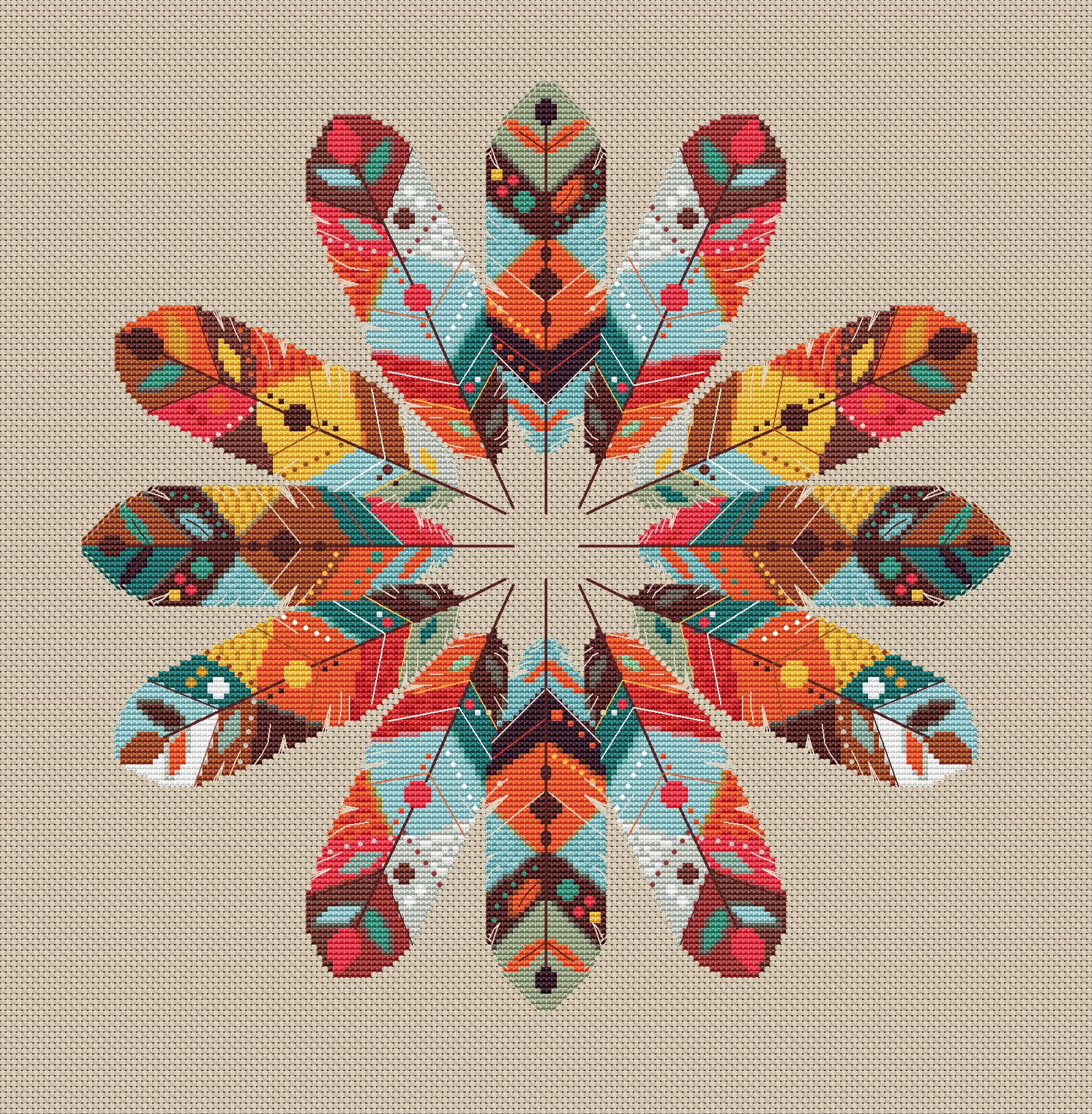 Mandala Cross Stitch Pattern, Quill Design,modern Cross Stitch, PDF ...