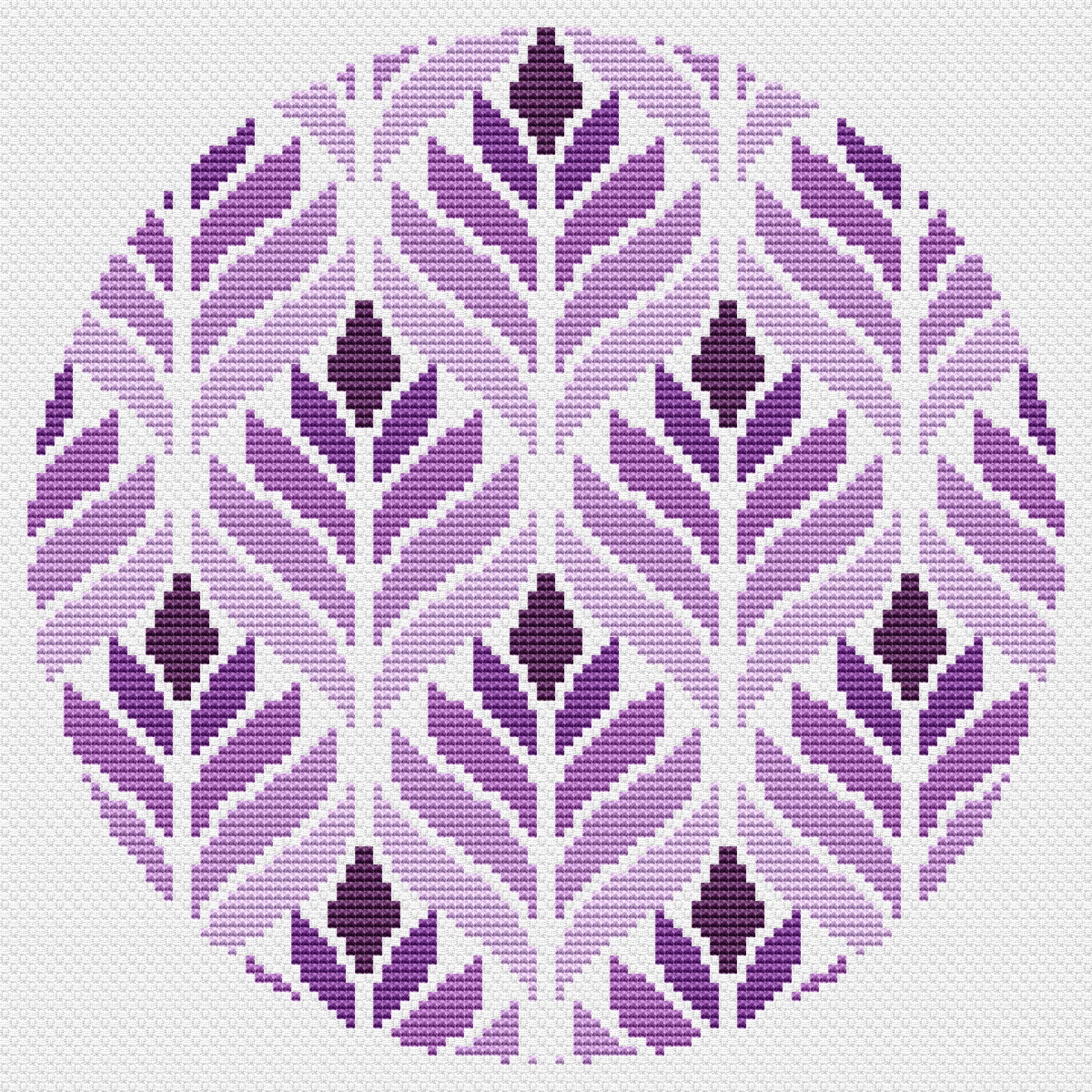 Set of 3 Geometric Design, Cross Stitch Pattern, Modern Cross Stitch ...