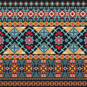 Set of 6 Aztec Design, Cross Stitch Pattern,geometric Design, Modern ...