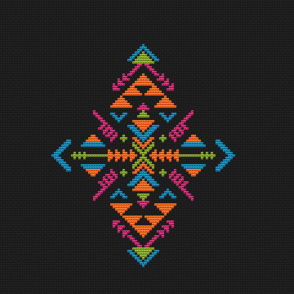 Set of 3 Aztec Design, Cross Stitch Pattern,geometric Design, Modern ...