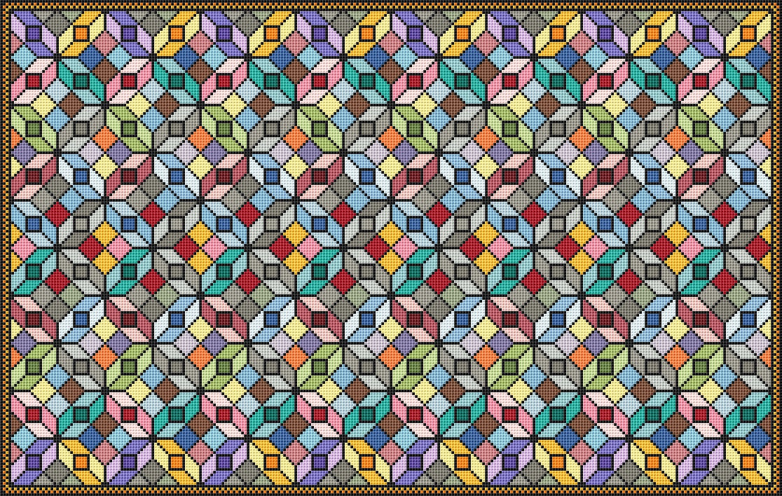 Abstract Triangle Design, Cross Stitch Pattern, Geometric Pattern ...