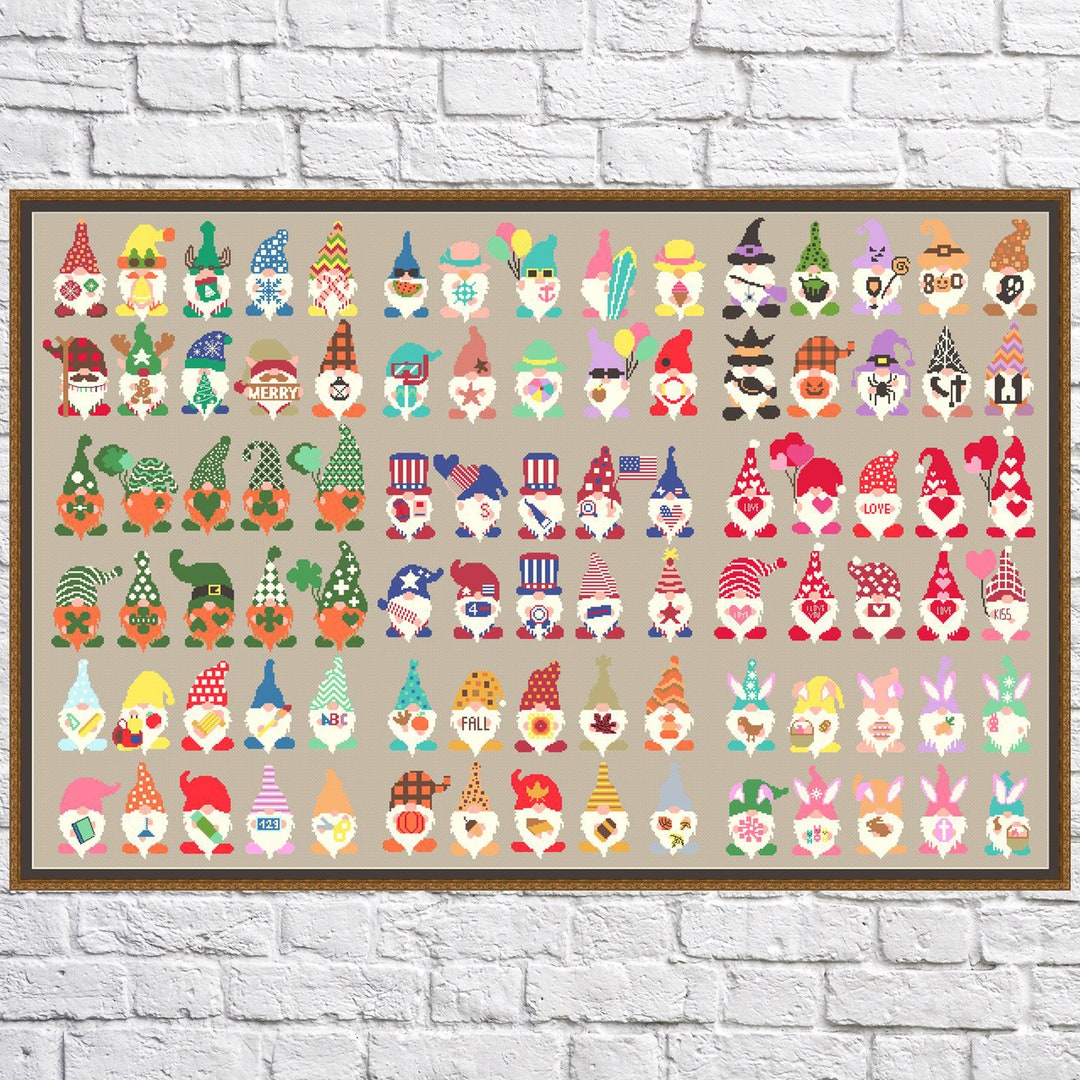 Set of 90 Gnome, All Occasion, Christmas, Halloween, St Patrick ...