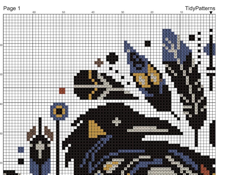 Mystic Raven, Cross Stitch Pattern, Modern Cross Stitch, PDF, Instant ...