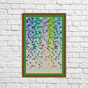 Scattered Square, Cross Stitch Pattern, Geometric Design, Modern Cross ...