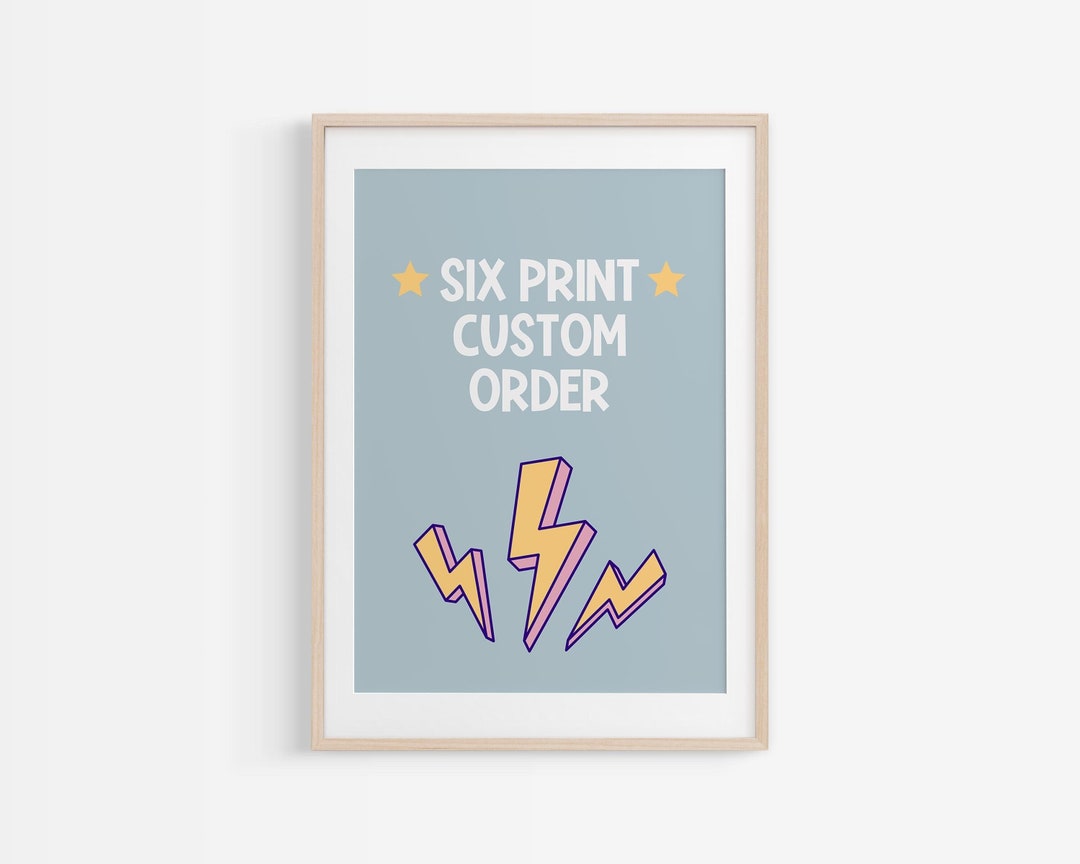 Set of 6 Prints, Custom Order, Gallery Wall Prints, Kids Wall Art ...