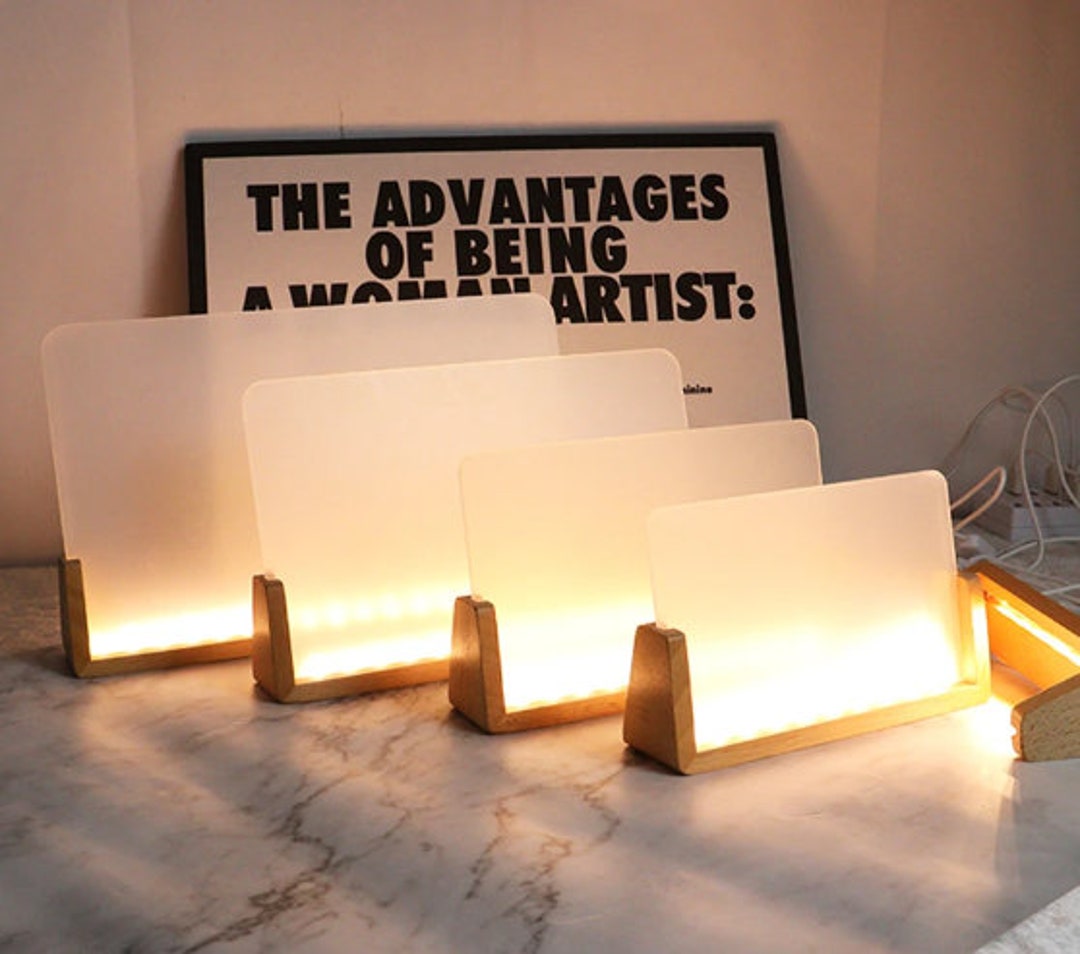 Floating LED Photo Frame Wood Gift Idea - Wood Frame Floating Foto - Etsy