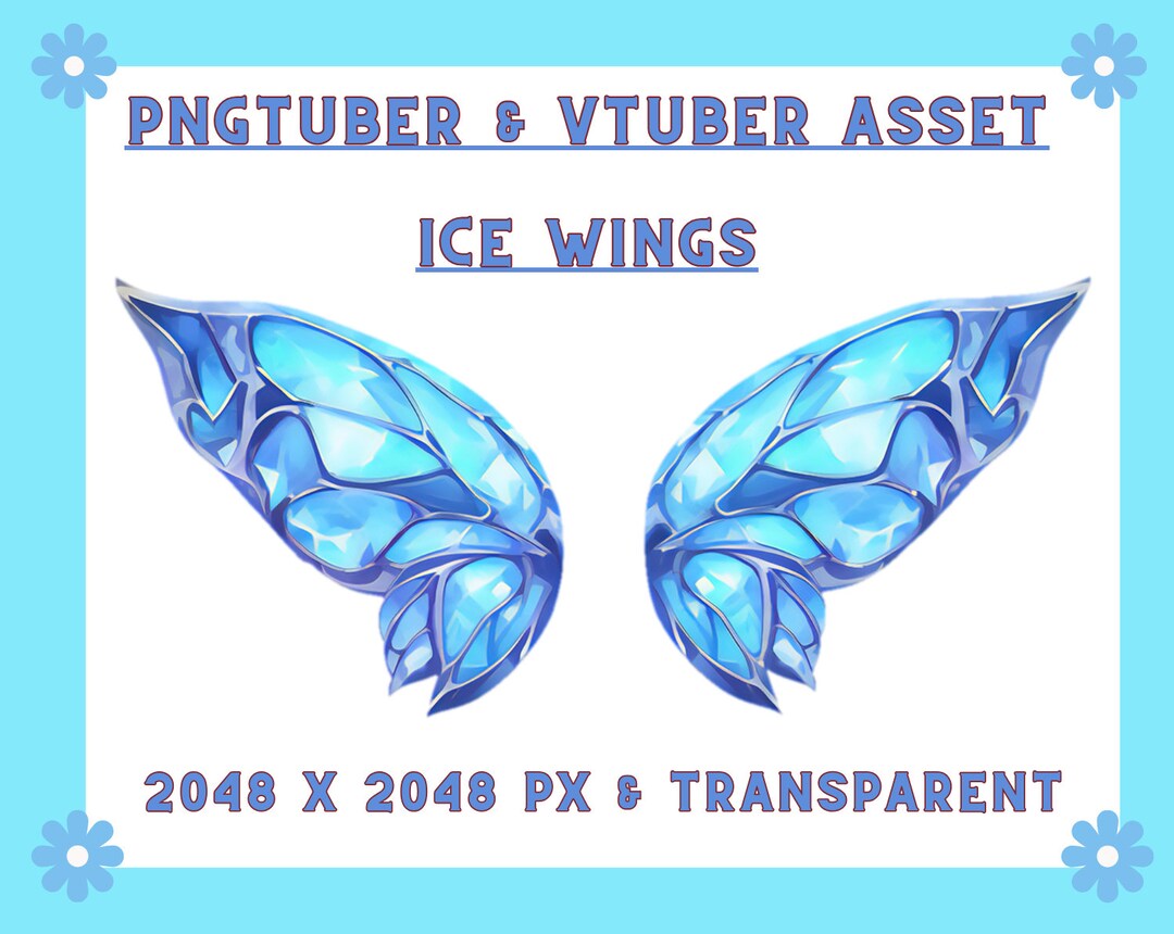 Pngtuber/ Vtuber Assets Ice Wings / Twitch / Kawaii / Anime / Cute ...