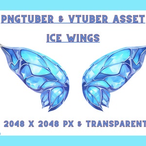 Pngtuber/ Vtuber Assets Ice Wings / Twitch / Kawaii / Anime / Cute ...