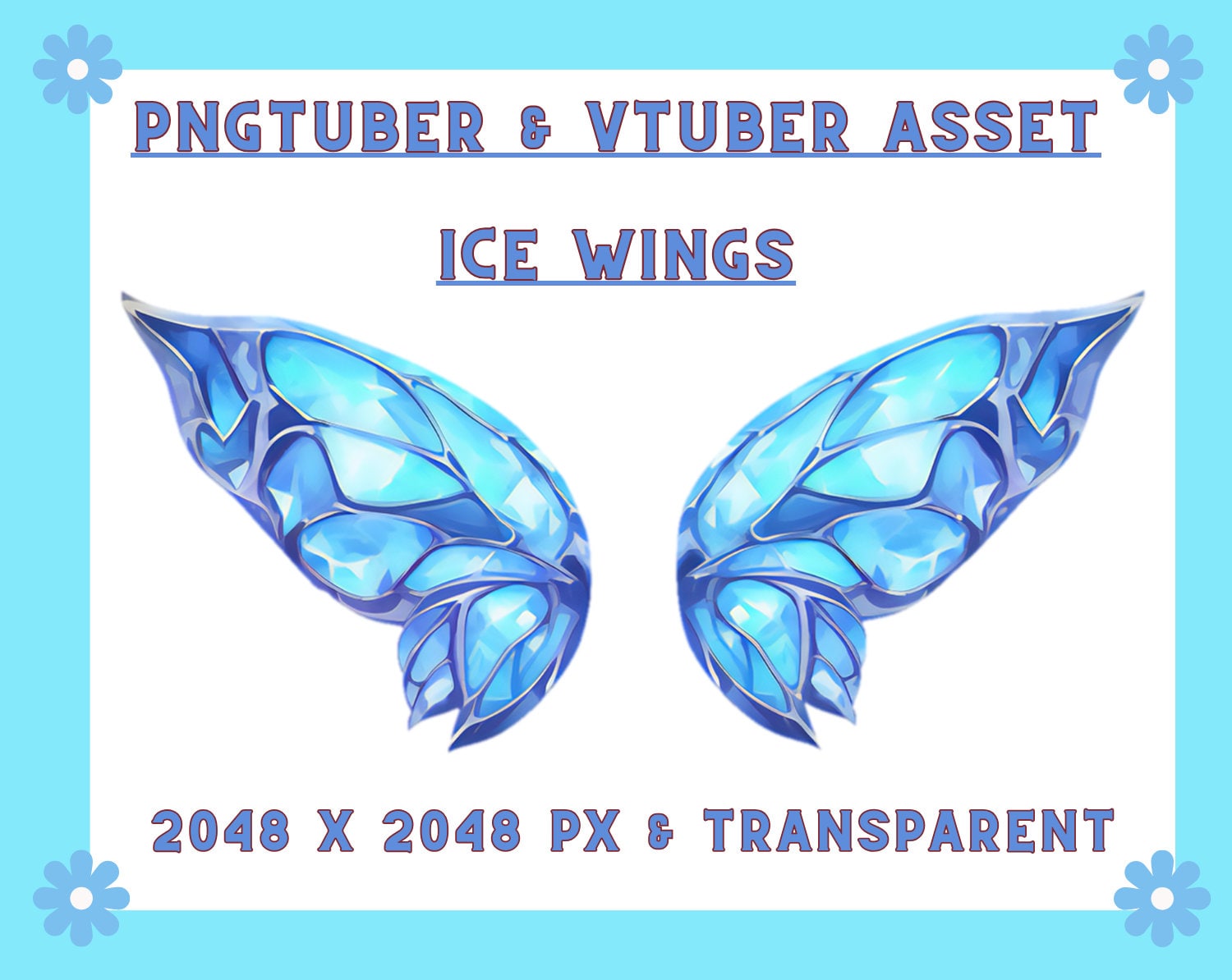 Pngtuber/ Vtuber Assets Ice Wings / Twitch / Kawaii / Anime / Cute ...