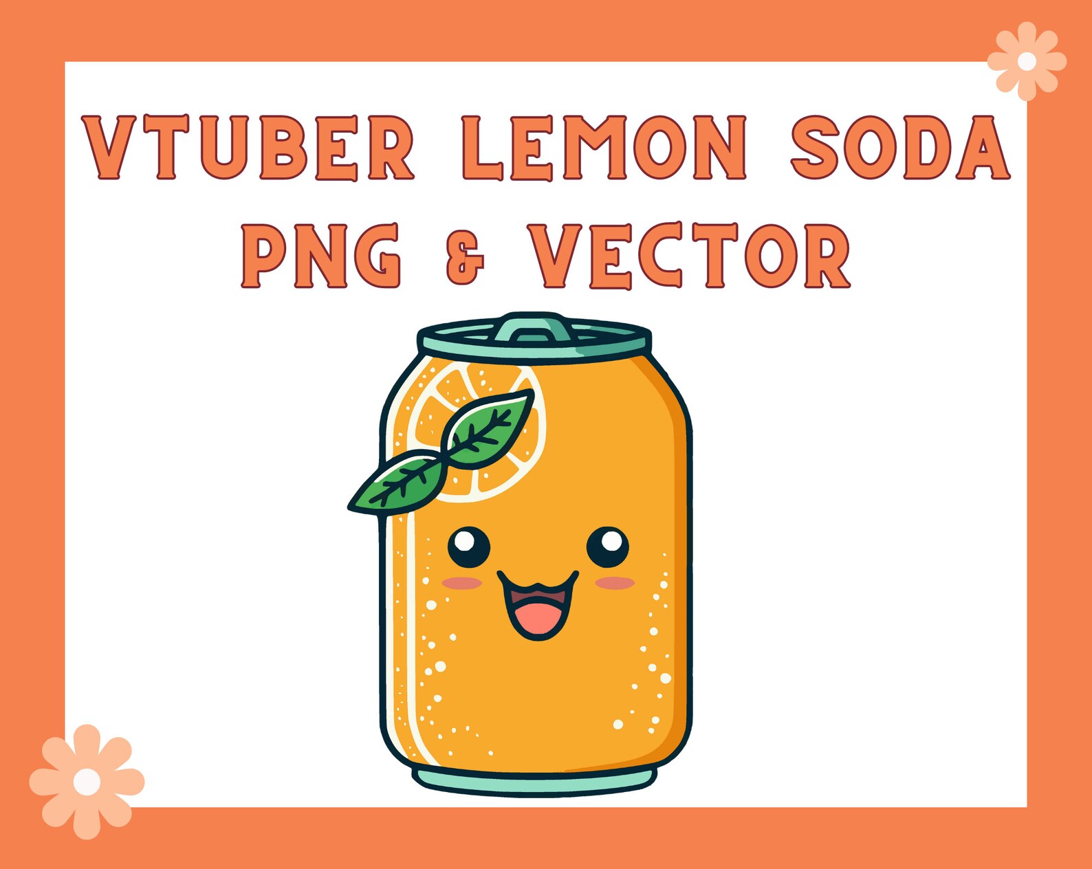 Vtuber Lemon Soda / Asset / Pngtuber Asset / Kawaii - Etsy