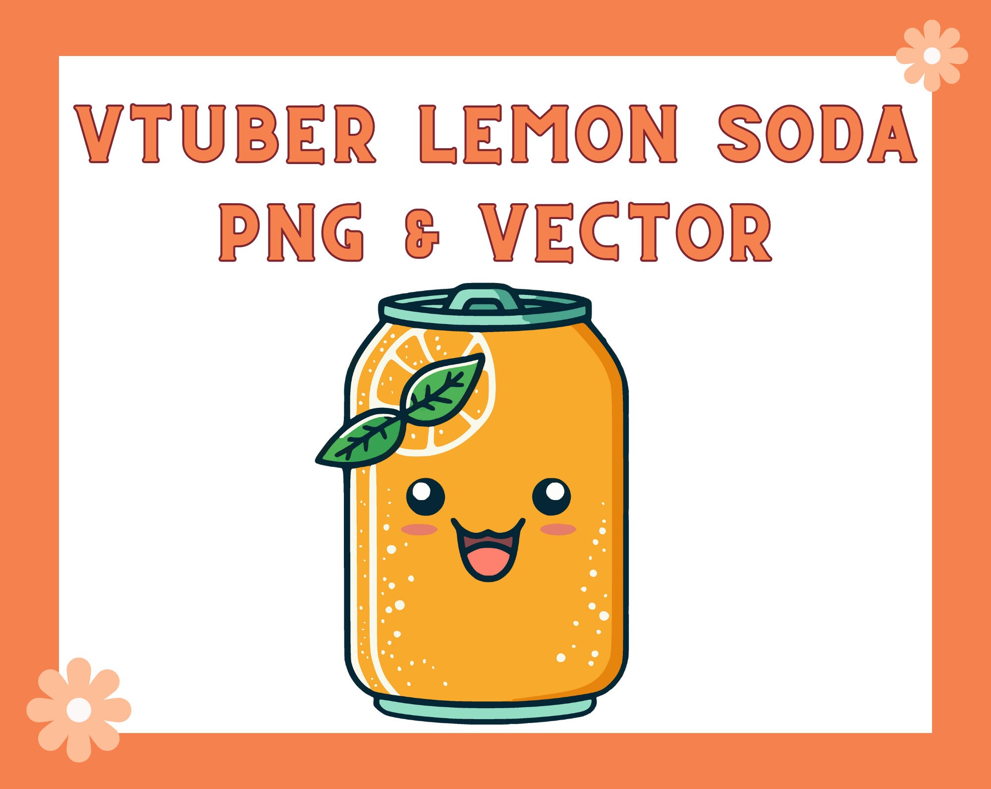 Vtuber Lemon Soda / Asset / Pngtuber Asset / Kawaii - Etsy