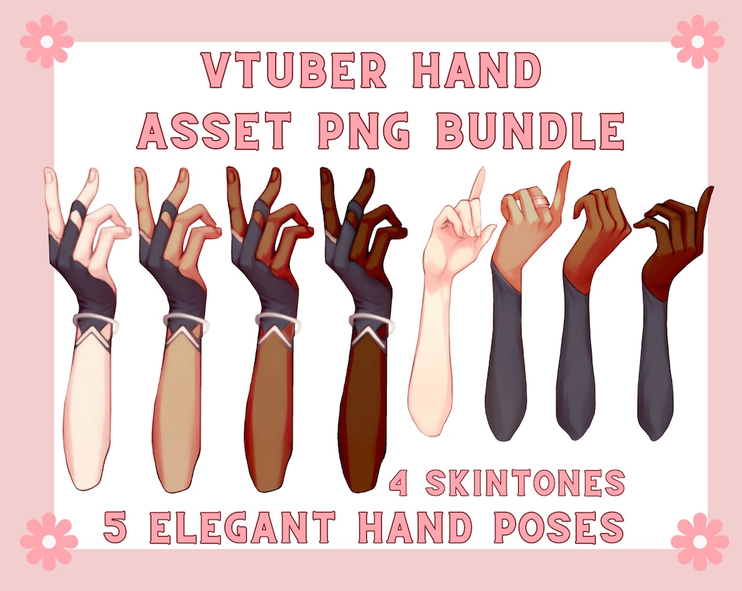 Vtuber Hand Asset Bundle - Bundle Für Vtube Studio/pngtuber/streamer ...