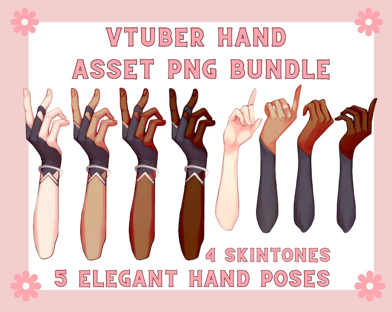 Vtuber Hand Asset Bundle - Bundle Für Vtube Studio/pngtuber/streamer ...