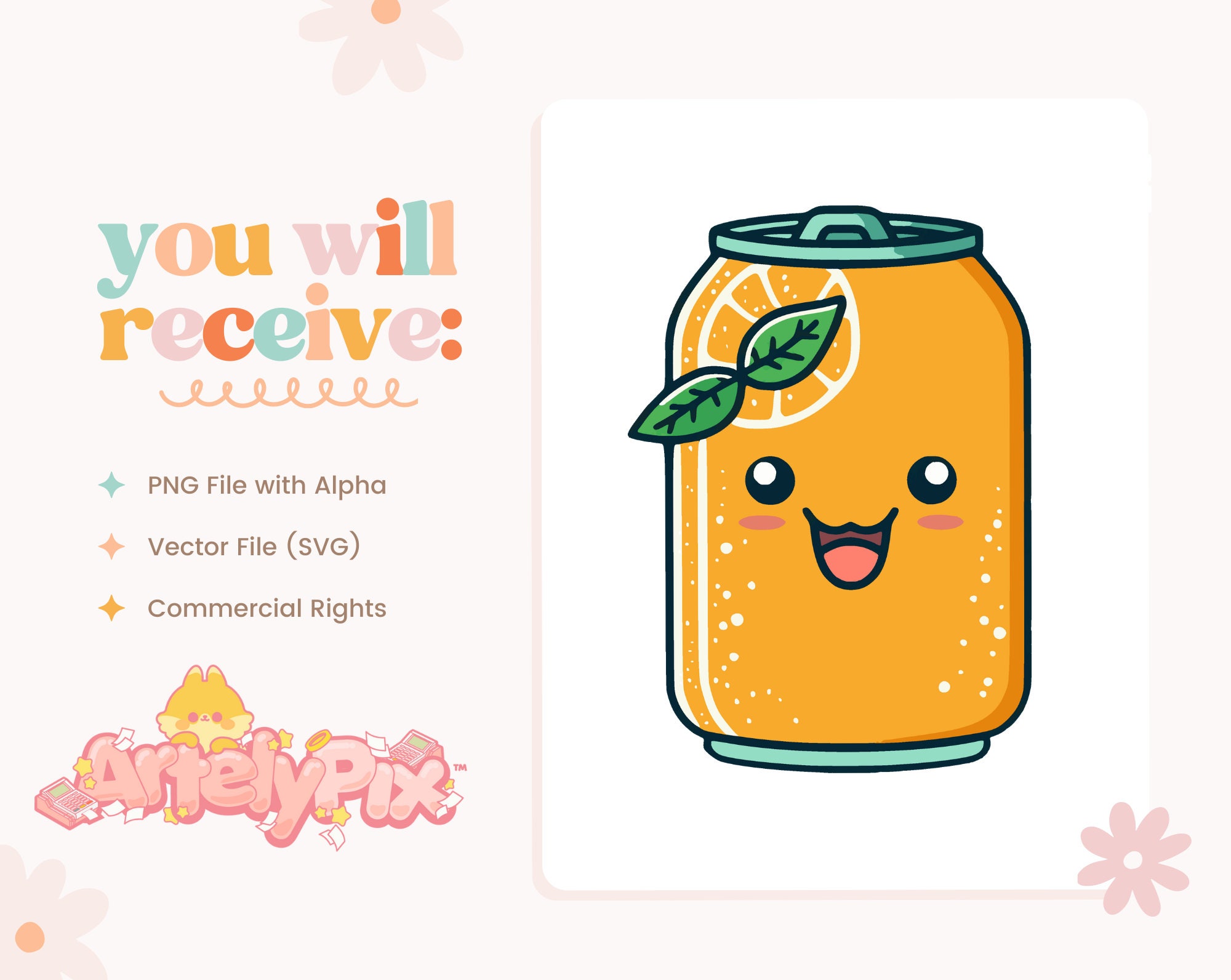 Vtuber Lemon Soda / Asset / Pngtuber Asset / Kawaii - Etsy