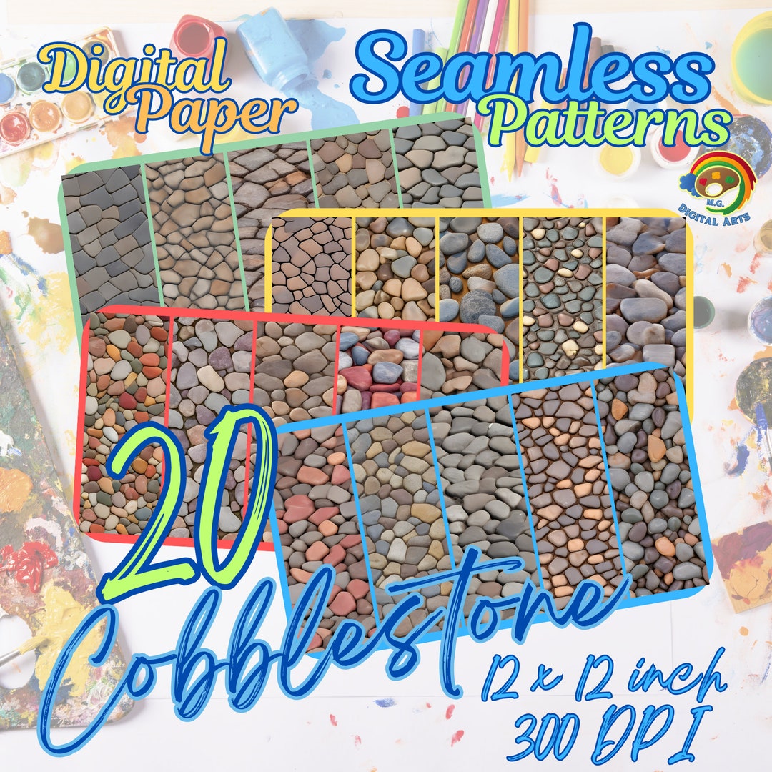 Cobblestone Digital Paper Cobblestones Bases Pave Svg Road Background ...